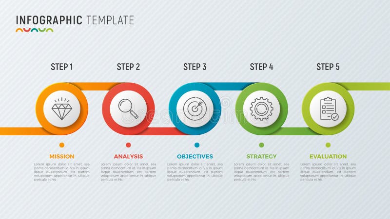 Vector Timeline Chart Infographic Design for Data Visualization. Stock ...