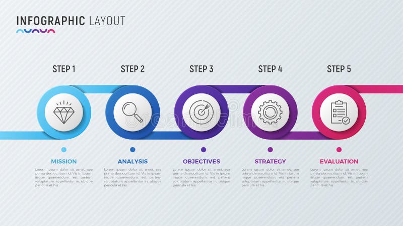 Vector Timeline Chart Infographic Design for Data Visualization. Stock ...