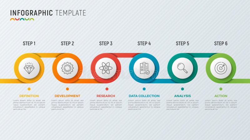 Vector Timeline Chart Infographic Design for Data Visualization. Stock ...