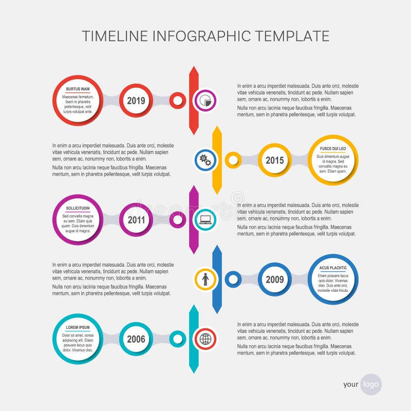 Vector Company Timeline Template with Wavy Path Stock Vector ... Vector Company Timeline Template with Wavy Path Stock Vector ...
