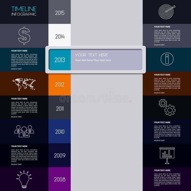 Vector Timeline Infographic. Modern Simple Design. Stock Vector ...