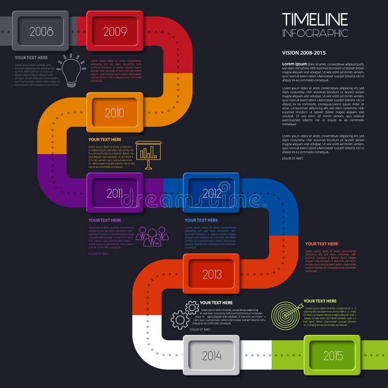 Vector Timeline Infographic. Modern Simple Design. Stock Vector ...