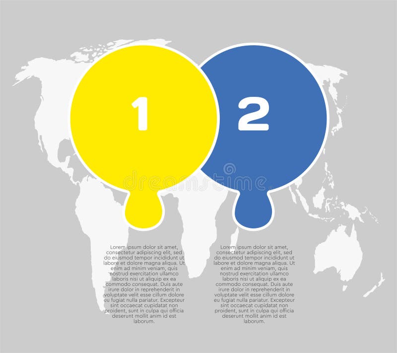 Vector Diagram Infographic Process on 2 Steps Stock Vector ...