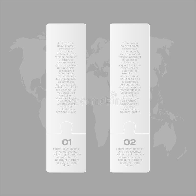 Vector Timeline Infographic Process, 2 White Steps Stock Illustration ...