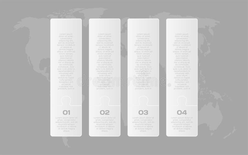 Vector Timeline Infographic Process, 4 White Steps Stock Vector ...