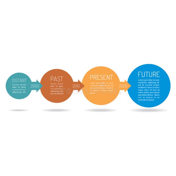Vector Timeline Infographic Template with Circles Stock Vector ...