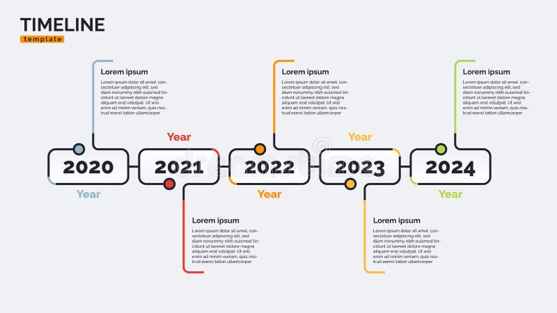Vector Timeline Minimal Infographic Concept Template with Five Periods ...