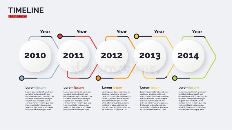 Vector Timeline Minimal Infographic Concept Template with Five Periods ...