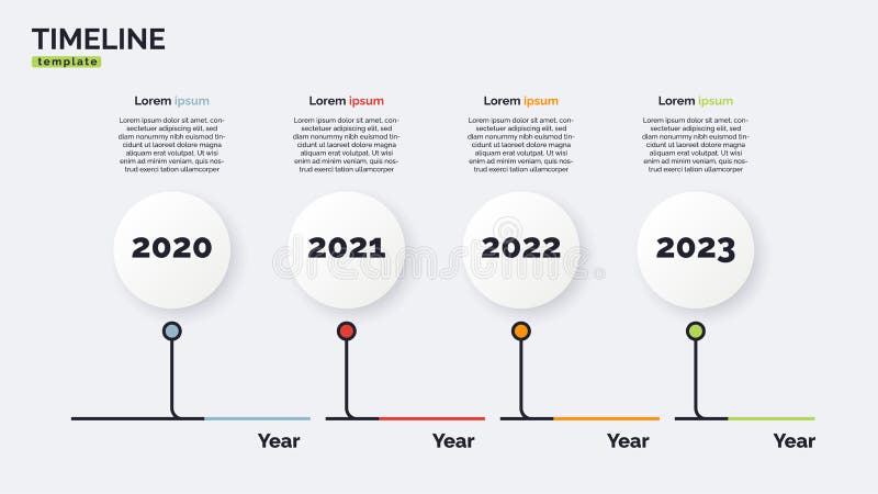 Vector Timeline Minimal Infographic Concept Template with Four Periods ...