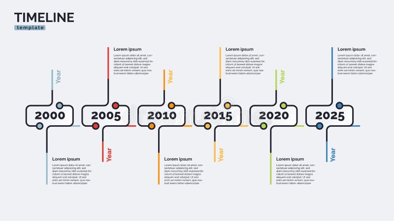 Vector Timeline Minimal Infographic Concept Template with Six Periods ...