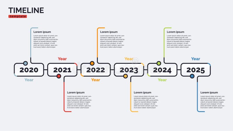 Vector Timeline Minimal Infographic Concept Template with Six Periods ...