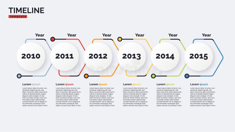 Vector Timeline Minimal Infographic Concept Template with Six Periods ...