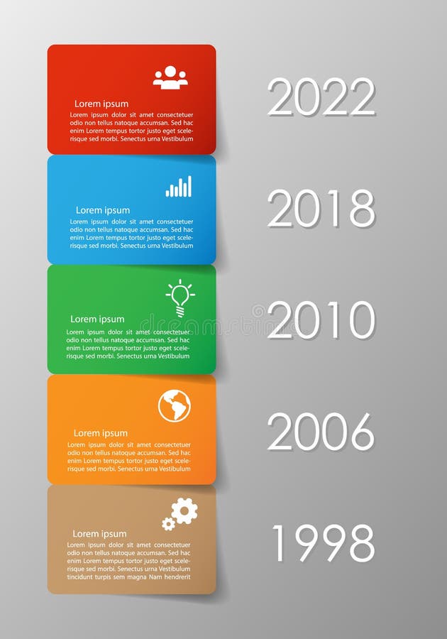 Vector Timeline Table With Place For Text Stock Vector - Illustration ...