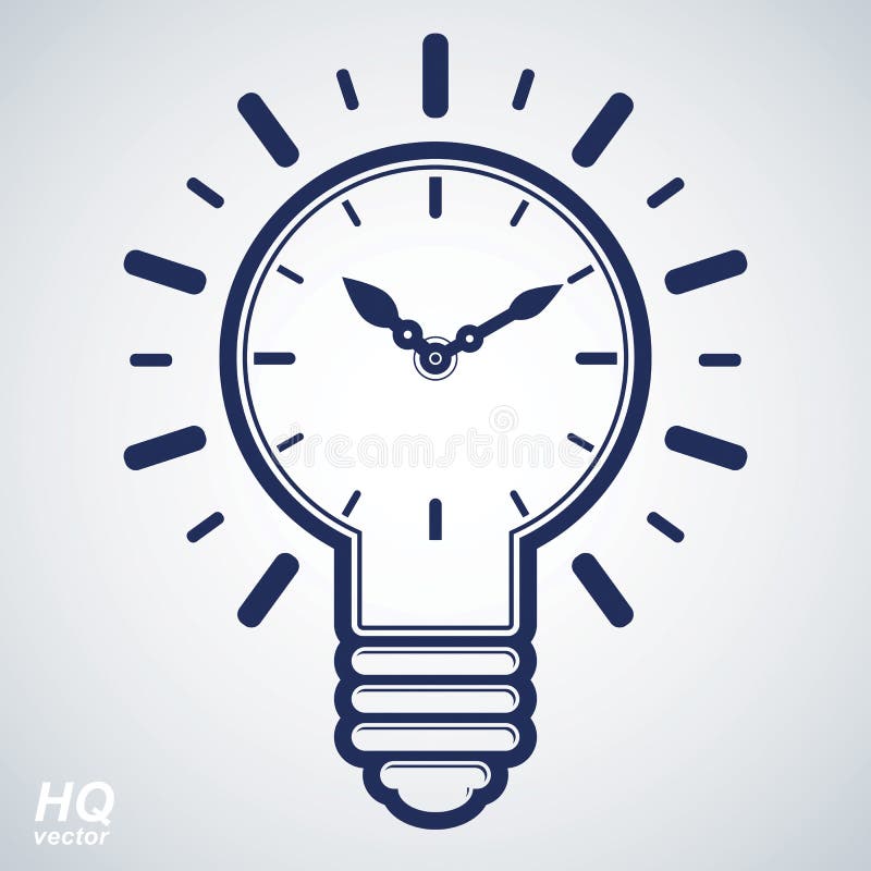 Vector Light Bulb and Brain Icon Stock Vector - Illustration of ...