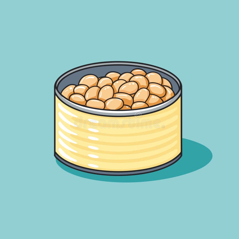 Vector of a Tin of Peanuts on a Blue Background Stock Vector ...