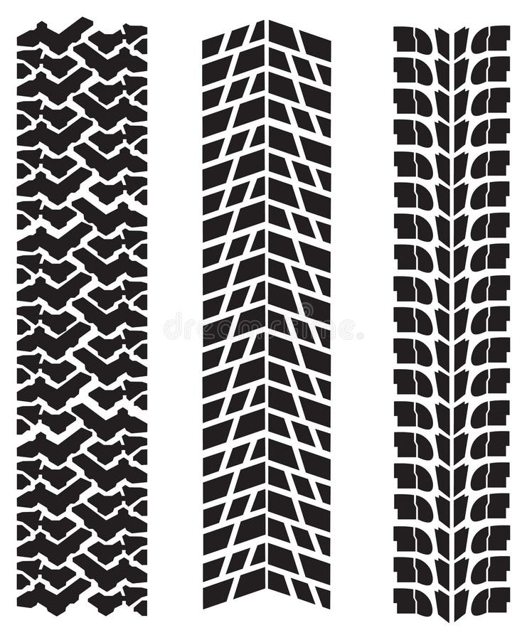 Simple Tire Tracks Clipart