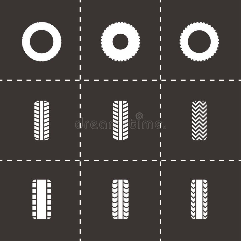 Vector tire icon set stock vector. Illustration of automotive - 51240523