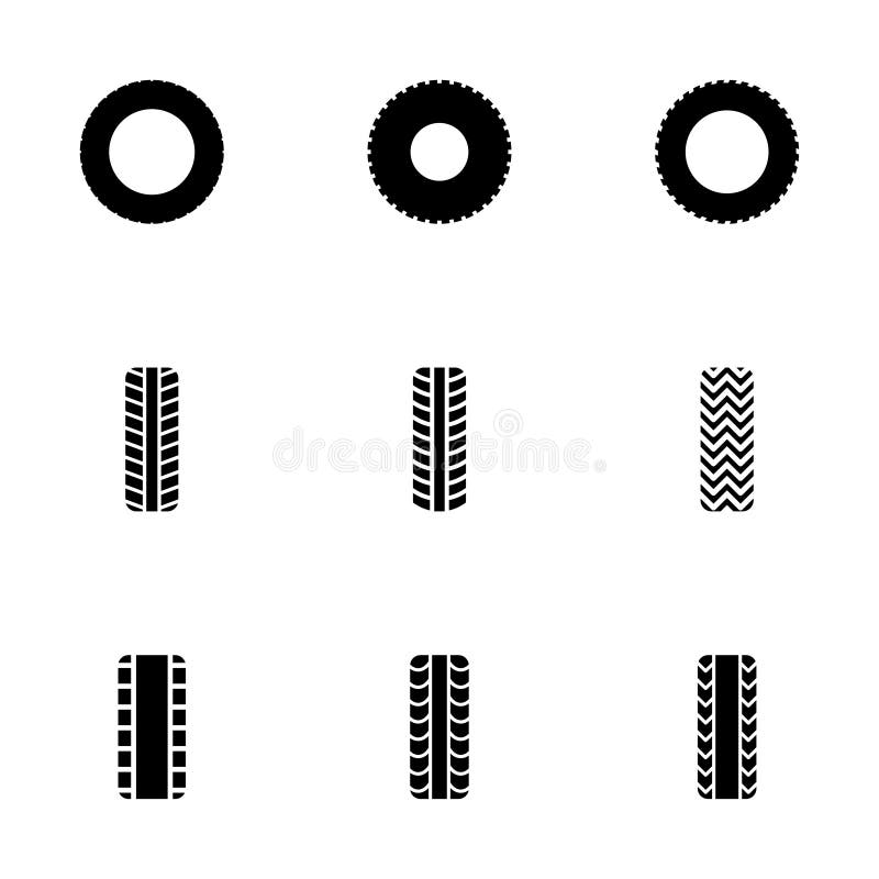 Vector tire icon set stock vector. Illustration of icons - 52798572