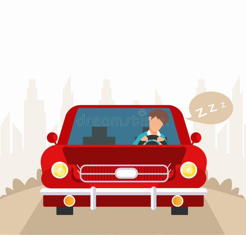 Sleepy Driver Clip Art