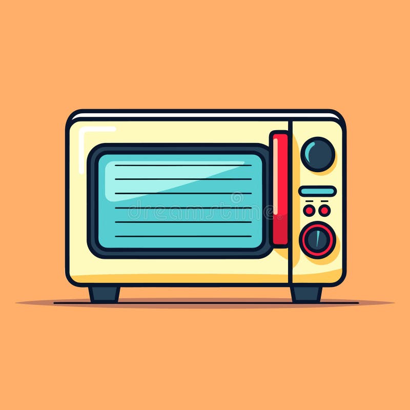 Vector of a Toaster Oven on a Table in a Modern Kitchen Stock Vector ...