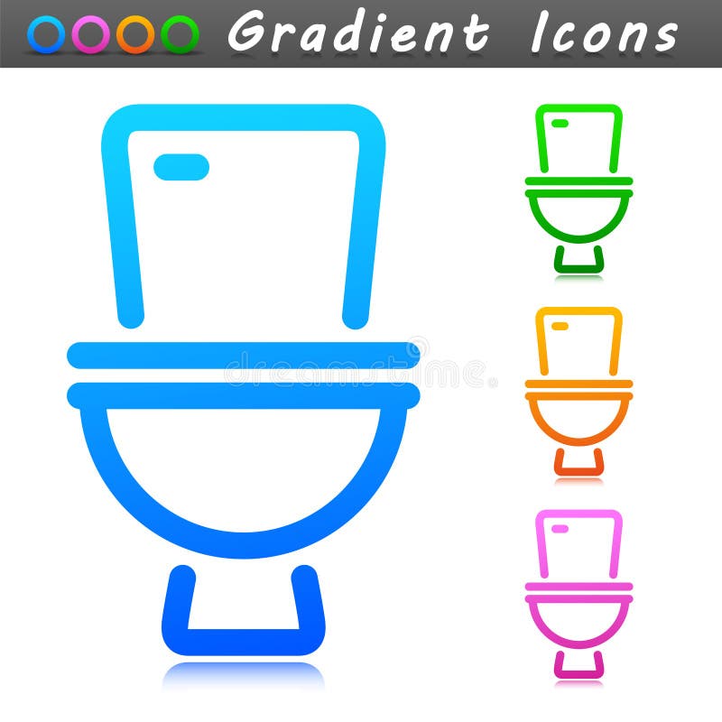 Vector Toilet Sign Symbol Icons Stock Vector - Illustration of gradient ...