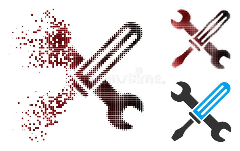 Dissolved Pixel Halftone Tools Icon Stock Vector - Illustration of ...