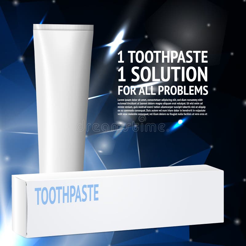 Vector Toothpaste Template, with Box and Tube. Stock Vector ...