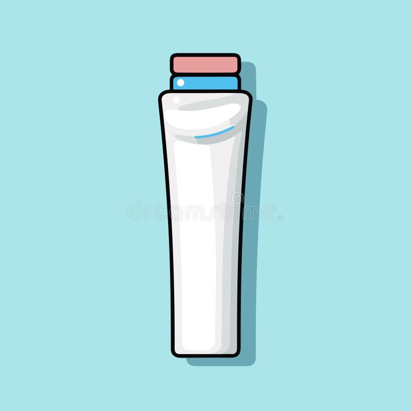 Vector of a Toothpaste Tube on a Blue Background, Designed As a ...