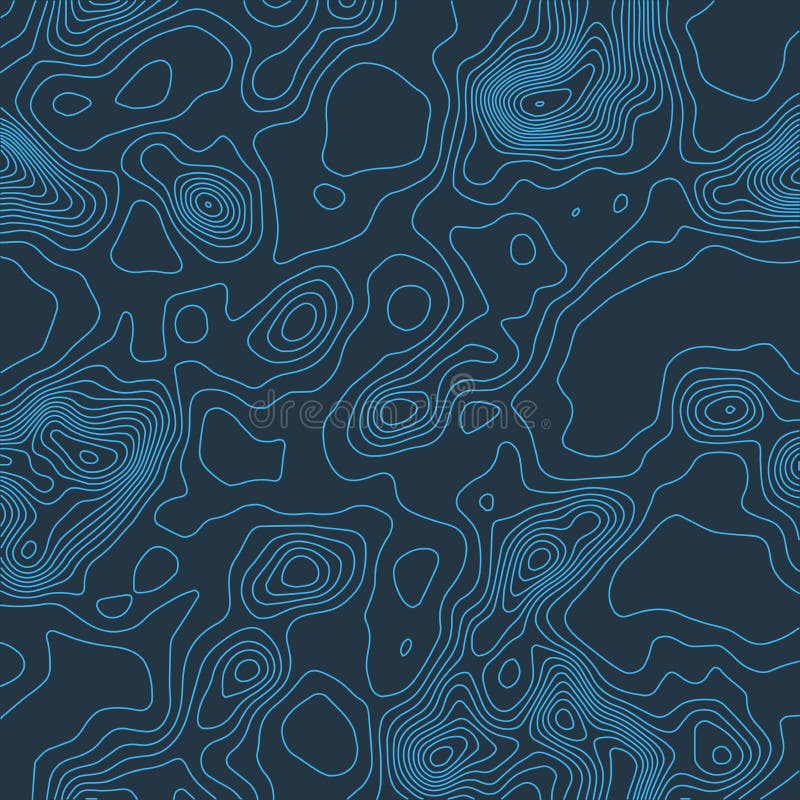 Vector Topographic Contour Map. Curved Lines on White Background ...