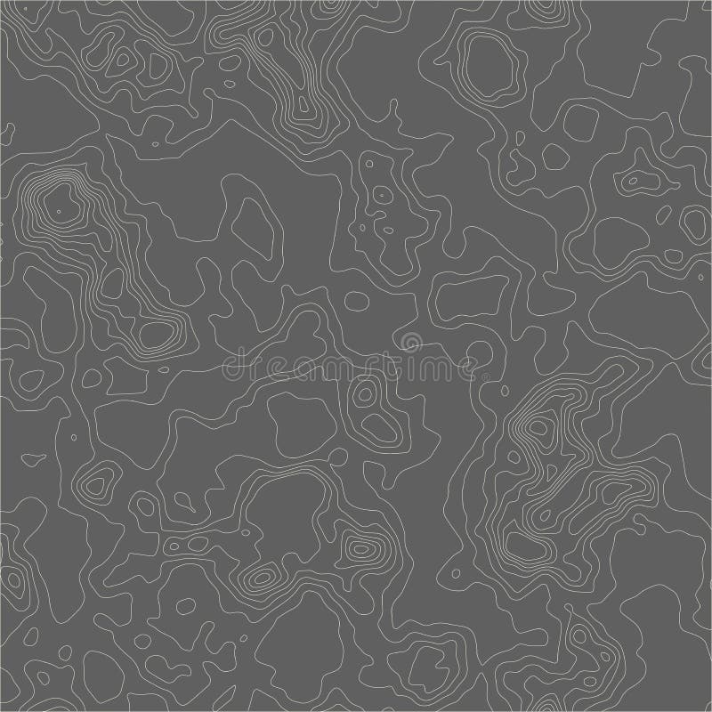 Vector Topographic Contour Map. Curved Lines on White Background ...