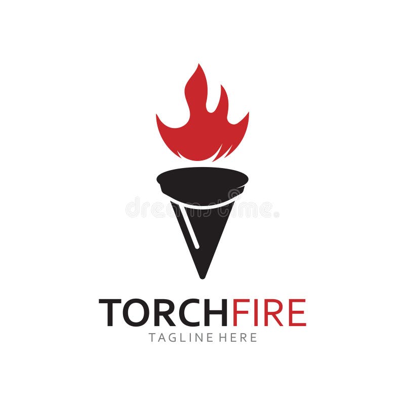 Vector Torch Fire Logo Template Stock Vector - Illustration of sport ...
