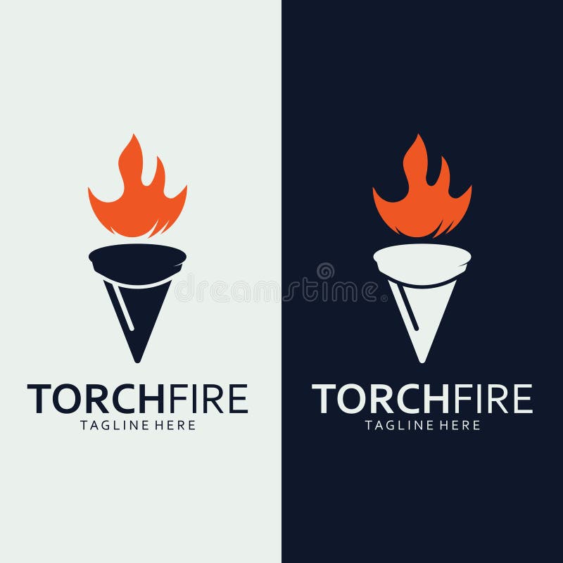 Vector Torch Fire Logo Template Stock Vector - Illustration of torch ...