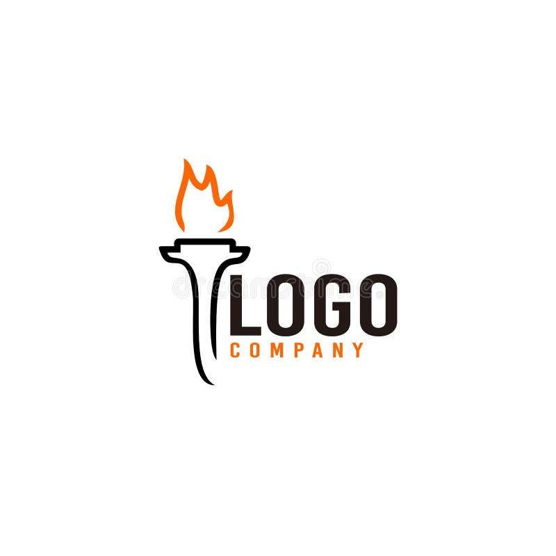 Vector Torch Logo Design Inspiration Stock Vector - Illustration of ...