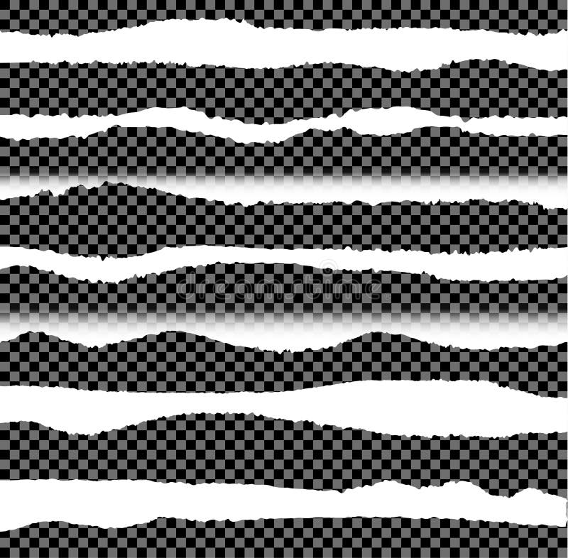 Vector Torn Paper Edges, Design Elements Set. Stock Vector ...