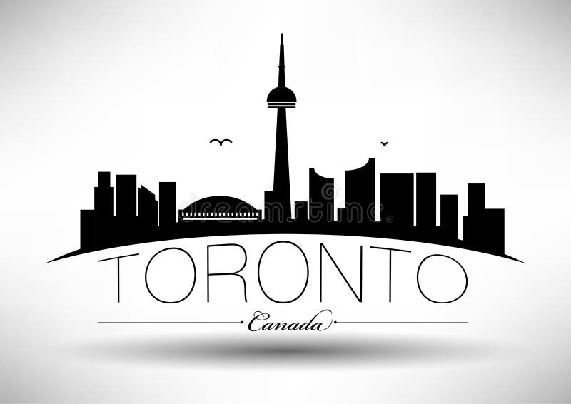 Vector Toronto City Skyline Design Editorial Photography - Illustration ...