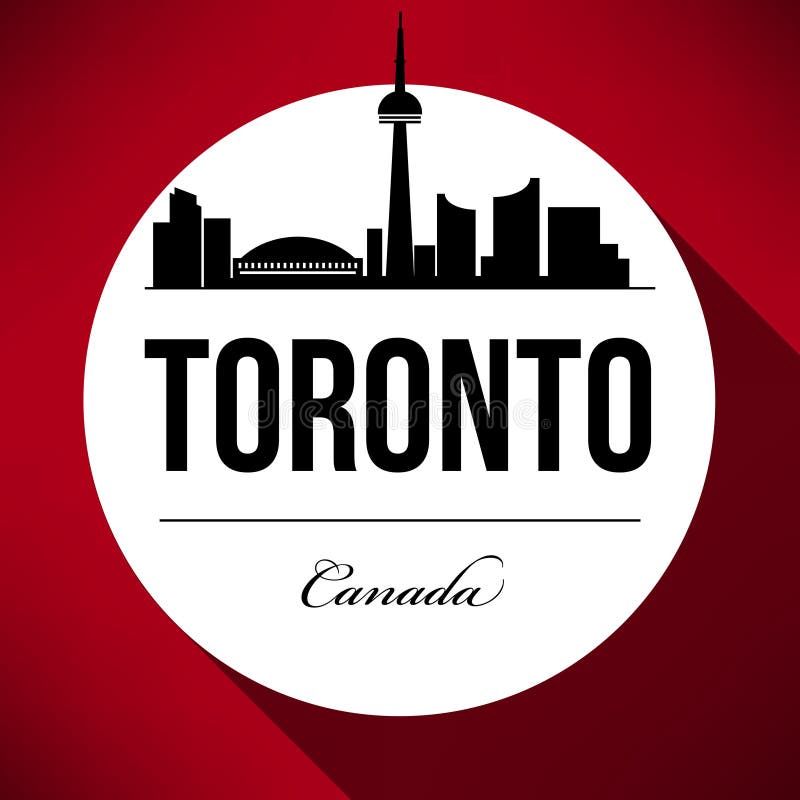 Vector Toronto City Skyline Design Editorial Photography - Illustration ...