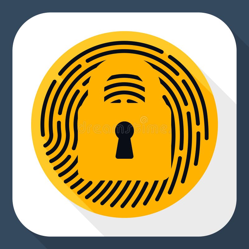 Vector Touch Id Fingerprint Icon. Touch Id Fingerprint Simple Icon in ...