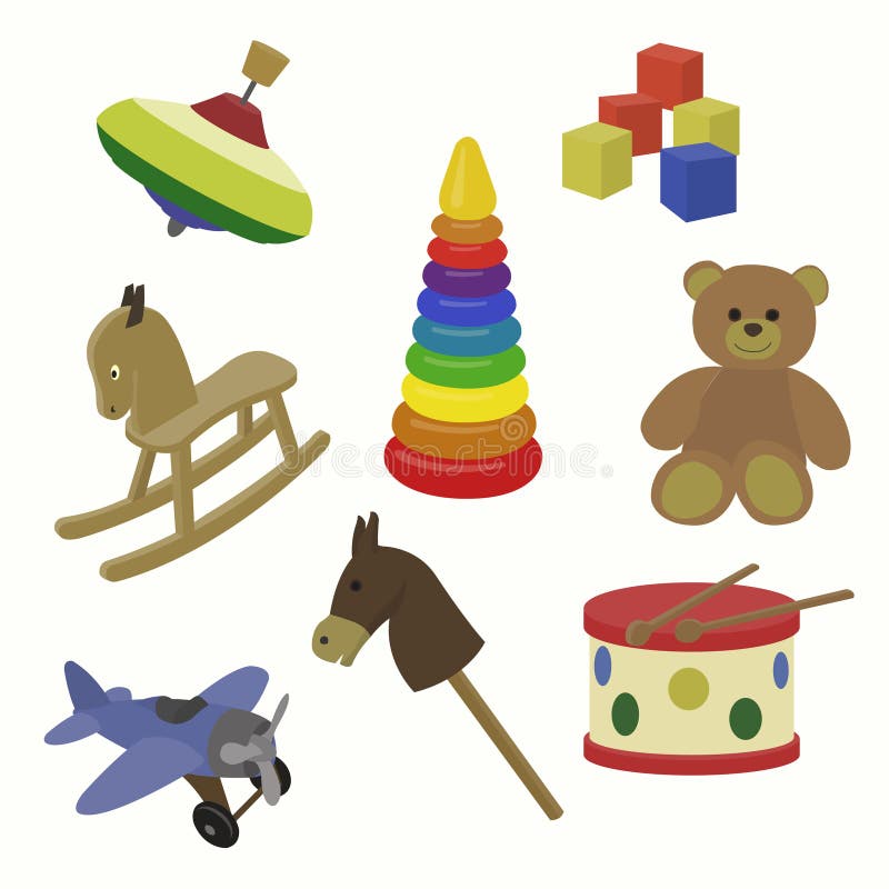 Vector toy icons stock vector. Illustration of puzzle - 97415775