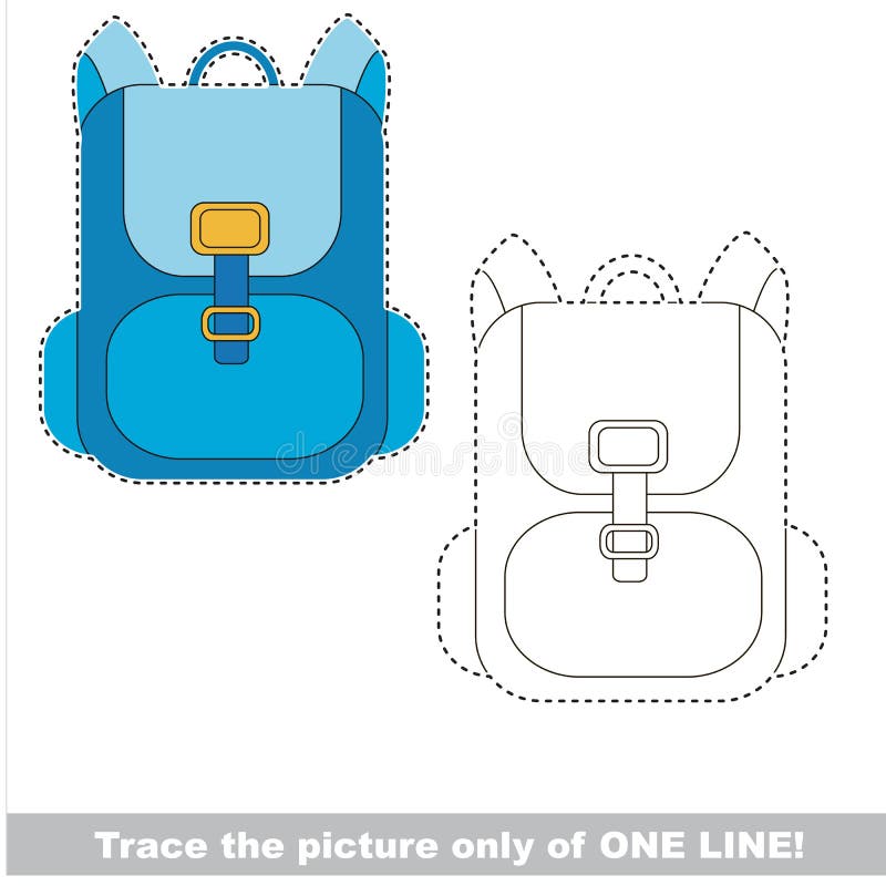 Vector Trace Educational Game for Preschool Kids. Stock Vector ...