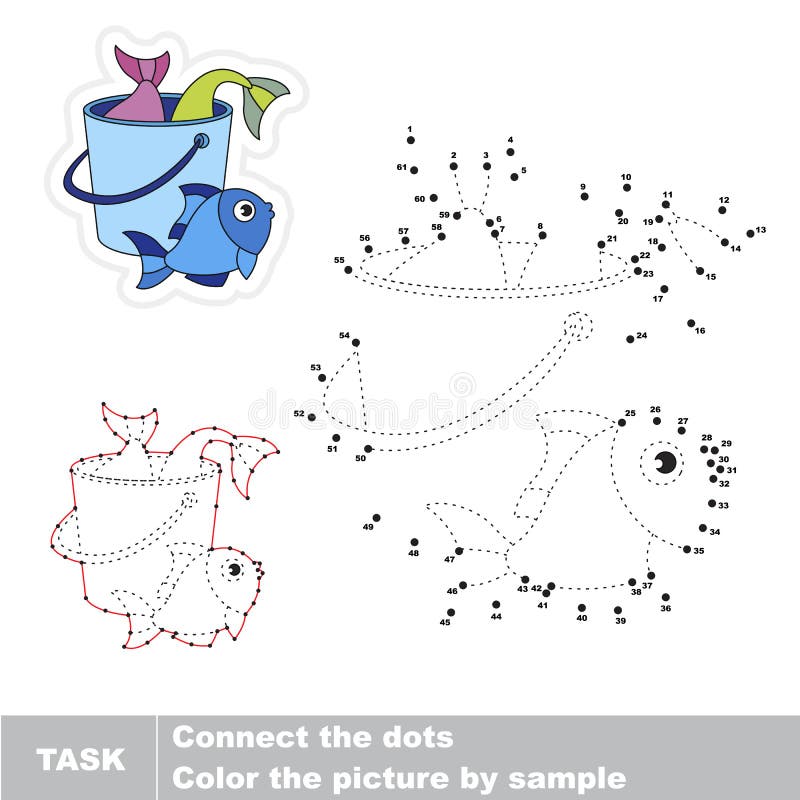 Vector Trace Educational Game for Preschool Kids. Stock Vector ...