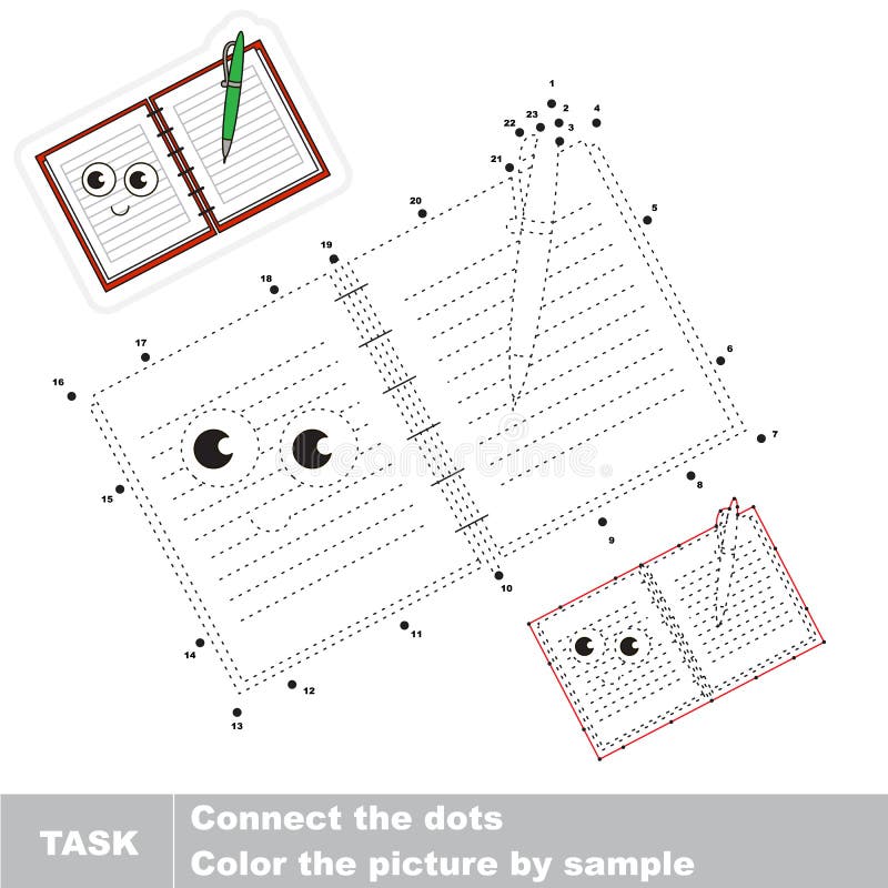Vector Trace Educational Game for Preschool Kids. Stock Vector ...