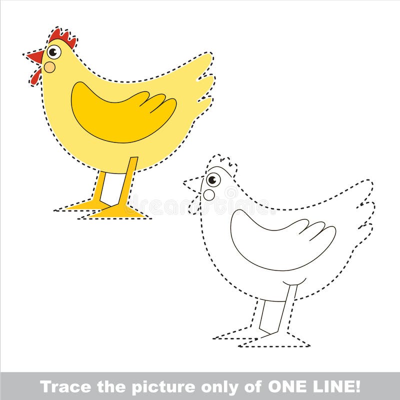 Vector Trace Educational Game for Preschool Kids. Stock Vector ...