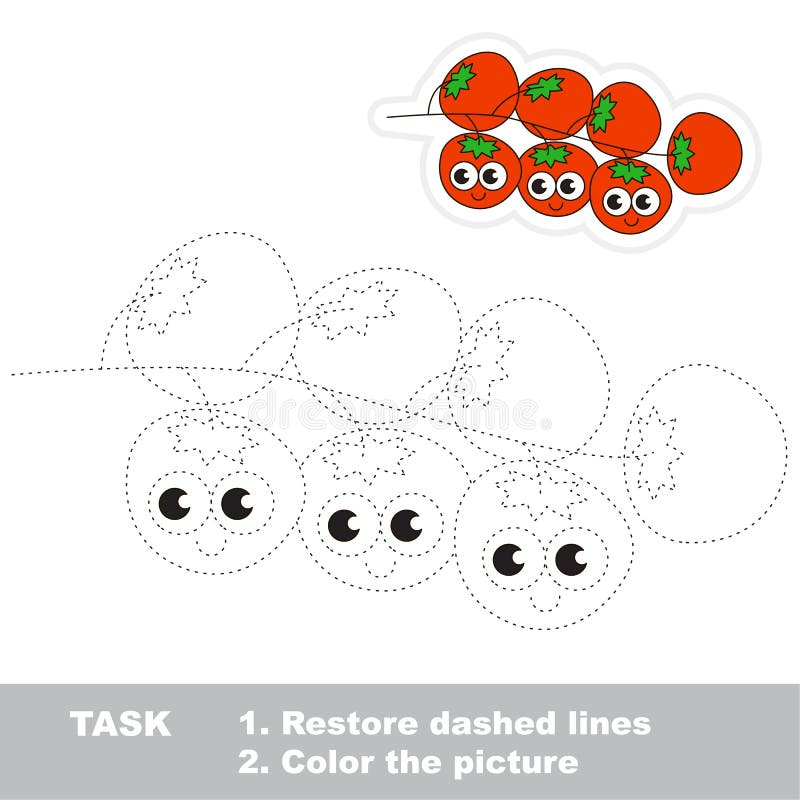 Vector Trace Educational Game for Preschool Kids. Stock Illustration ...