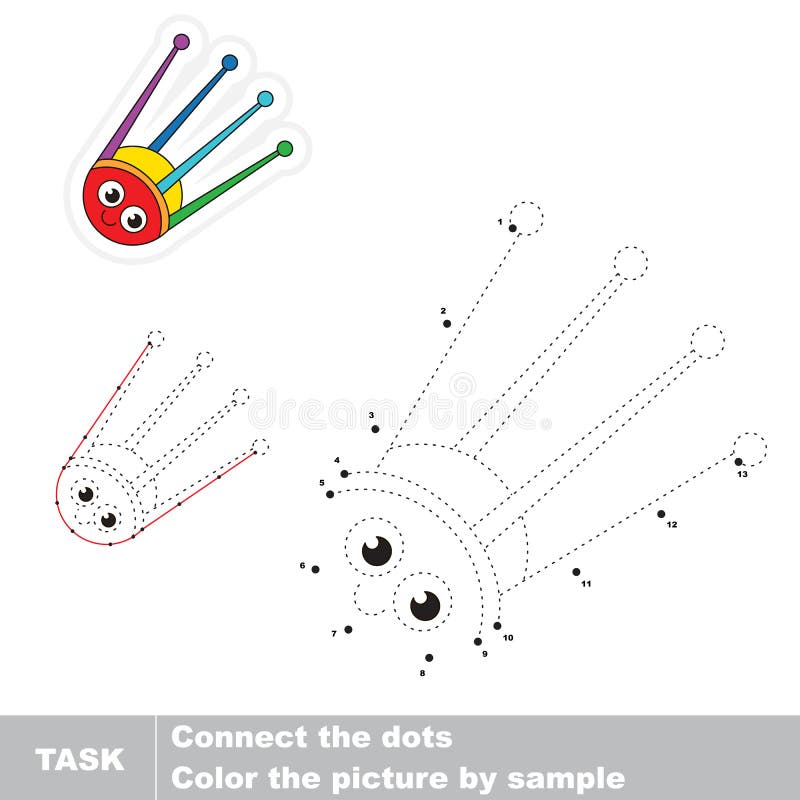 Vector Trace Educational Game for Preschool Kids. Stock Vector ...