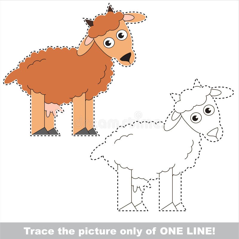 Vector Trace Educational Game for Preschool Kids. Stock Vector ...