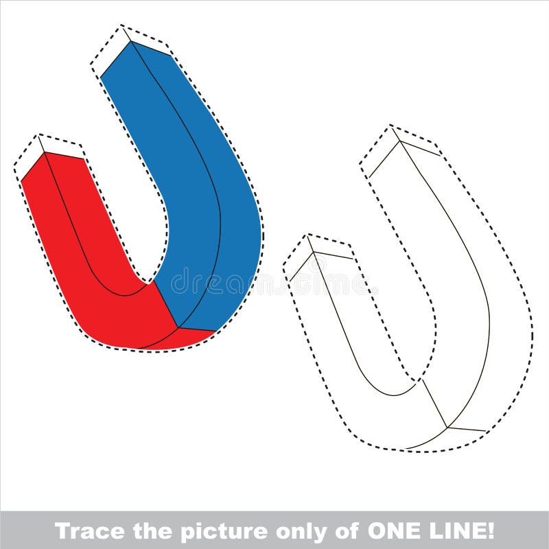 Vector Trace Educational Game for Preschool Kids. Stock Vector ...