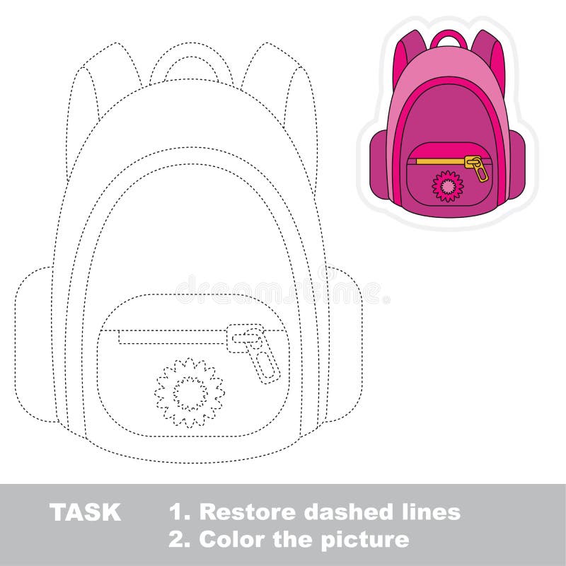 Vector Trace Educational Game for Preschool Kids. Stock Vector ...