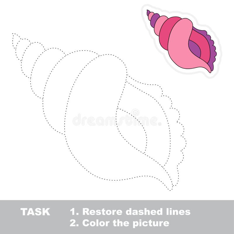 Vector Trace Educational Game for Preschool Kids. Stock Vector ...