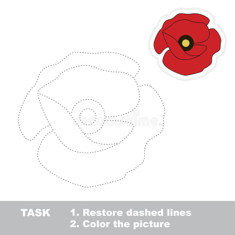 Vector Trace Educational Game for Preschool Kids. Stock Vector ...