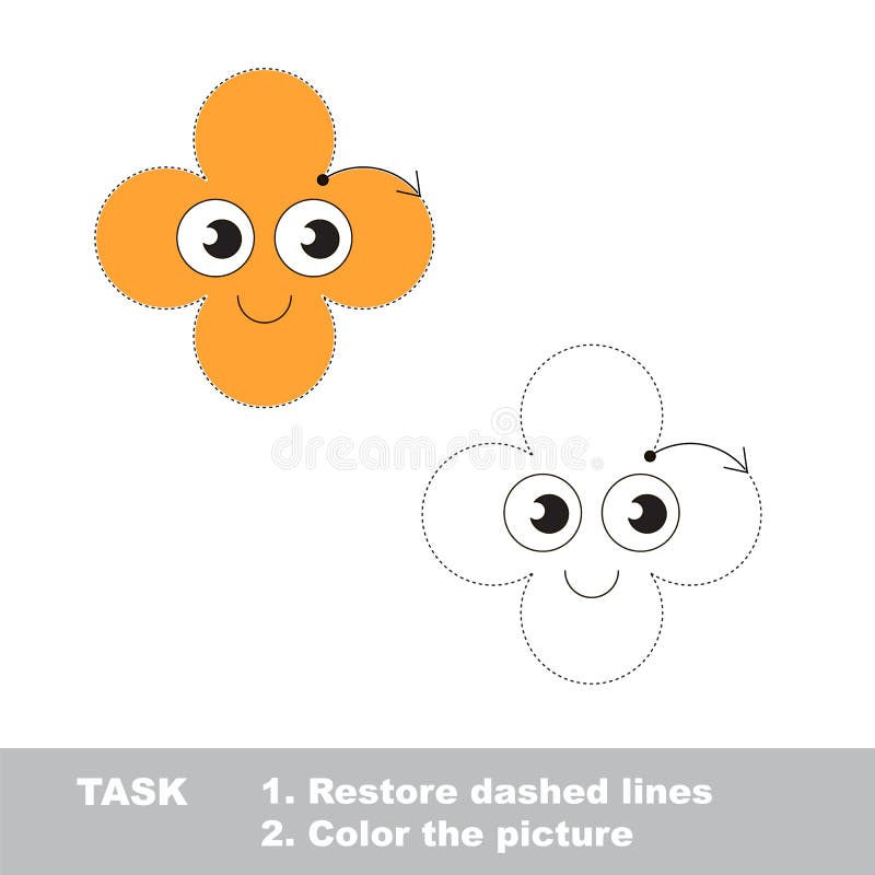 Vector Trace Educational Game for Preschool Kids. Stock Vector ...